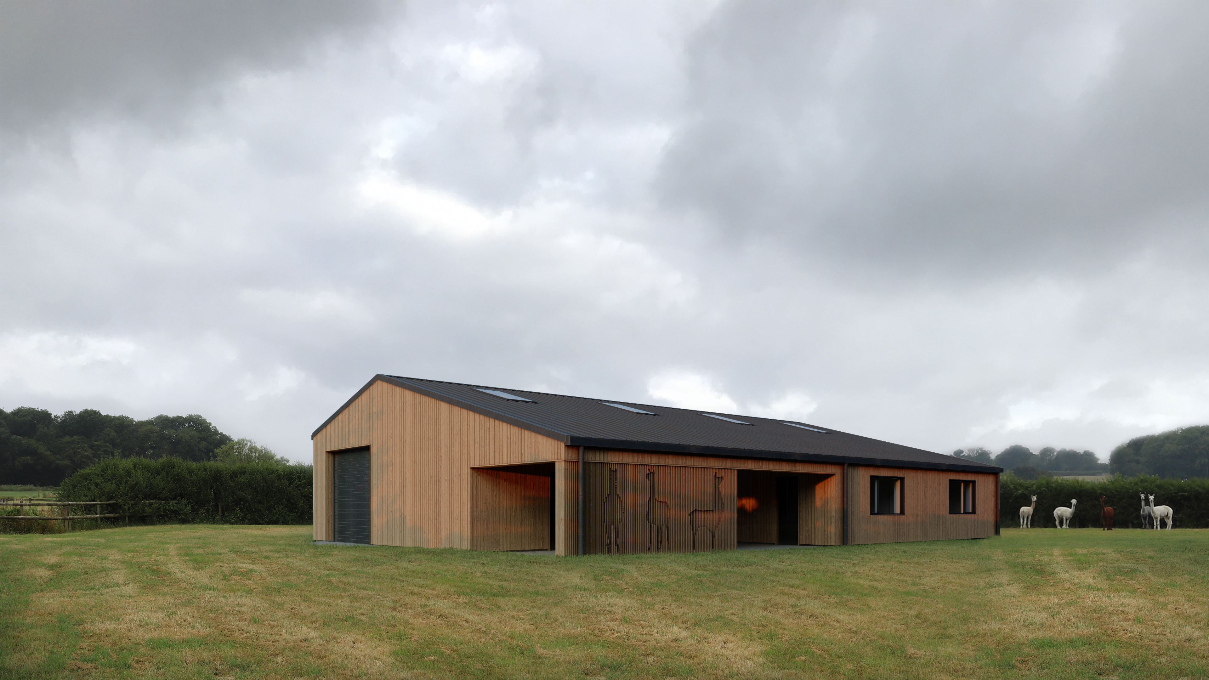 Agricultural steel frame barn Kent | gyd architects
